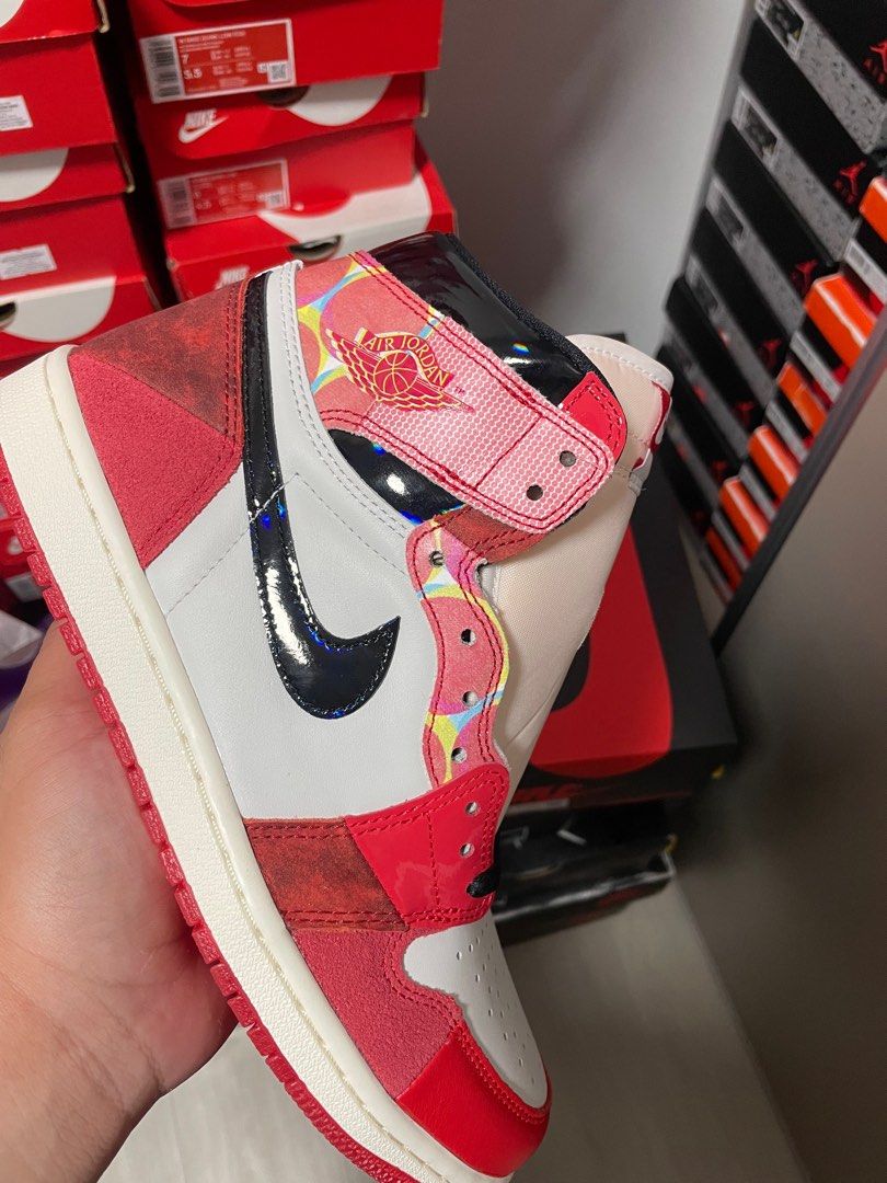 Spider man next chapter jordan 1 high, Men's Fashion, Footwear ...