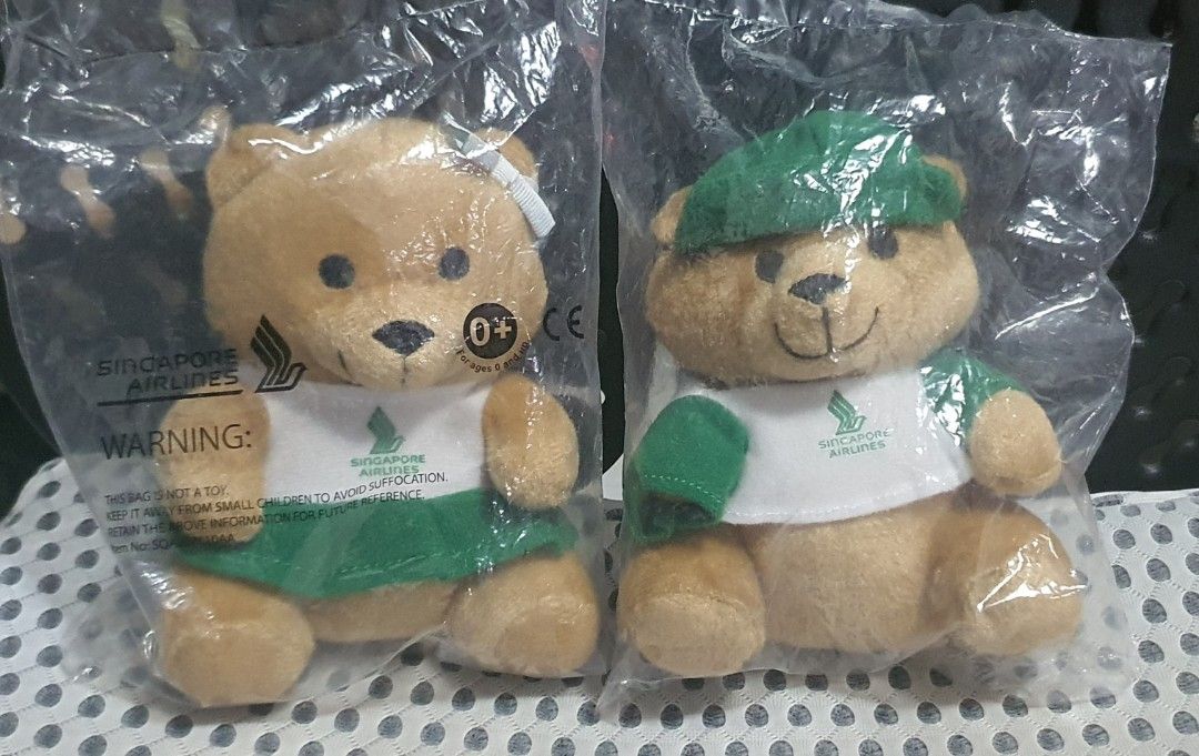SQ Couple Teddy Bear. SIA Singapore Airlines Limited Edition Teddy Bear ...