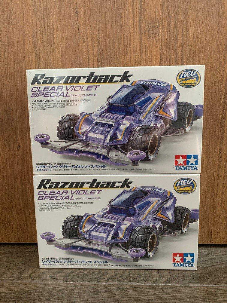 Tamiya Mini 4wd Razorback Clear Violet Special, Hobbies & Toys, Toys ...