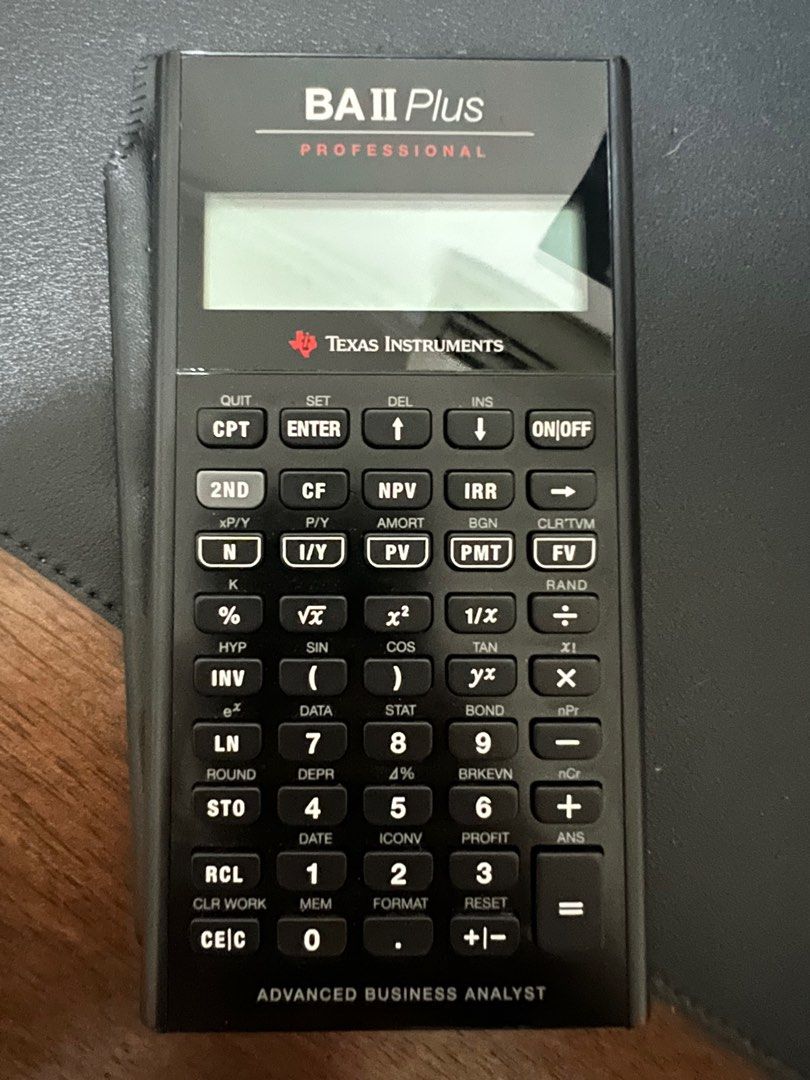 Texas Instruments BA II Plus - Professional Financial Calculator ...