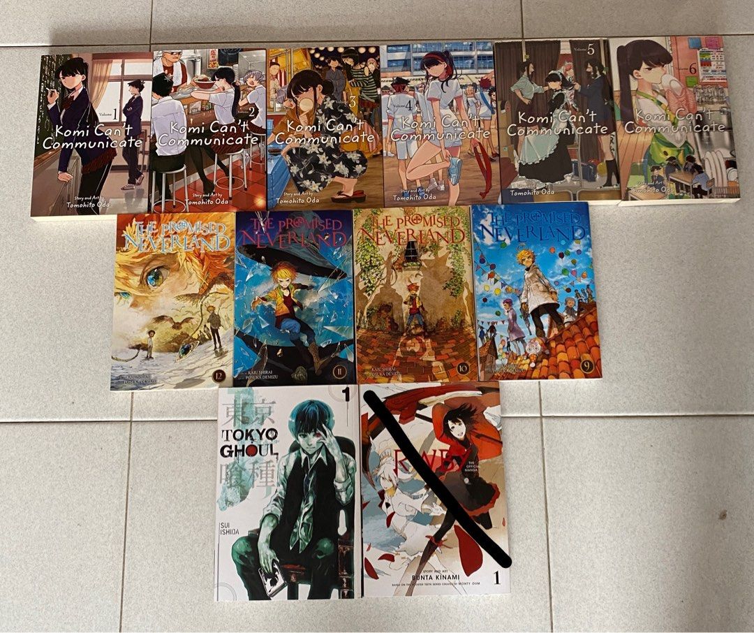 The Promised Neverland, TOKYO GHOUL, RWBY, KOMI CANT COMMUNICATE MANGA ...