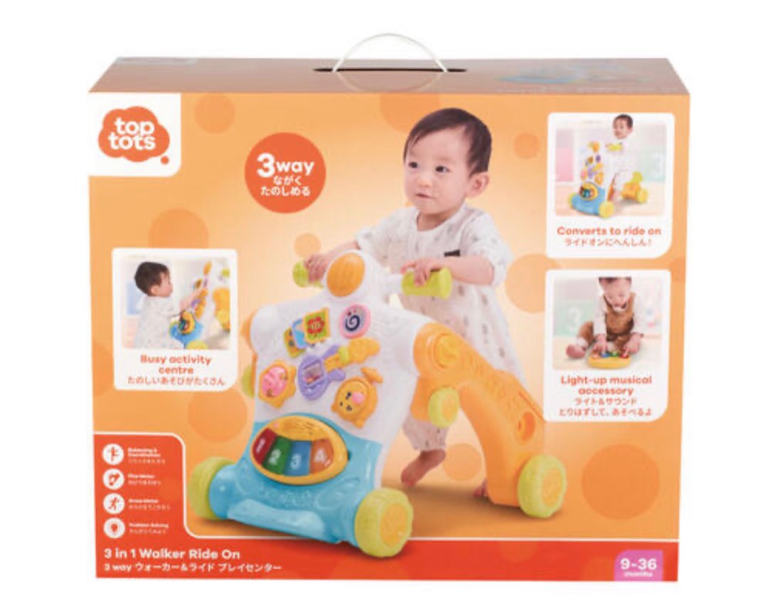 Top tots 3 in 1 Walker ride on., Babies & Kids, Infant Playtime on ...