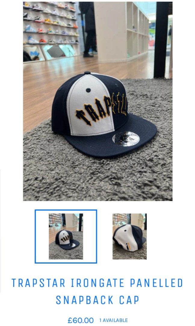 Trapstar Iron Gate Panelled Snapback Cap on Carousell