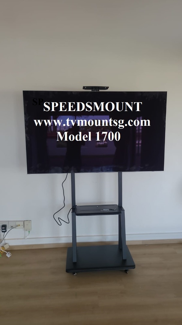 TV stand up to 75 inch mobile cart with wheels SPEEDSMOUNT, Furniture ...