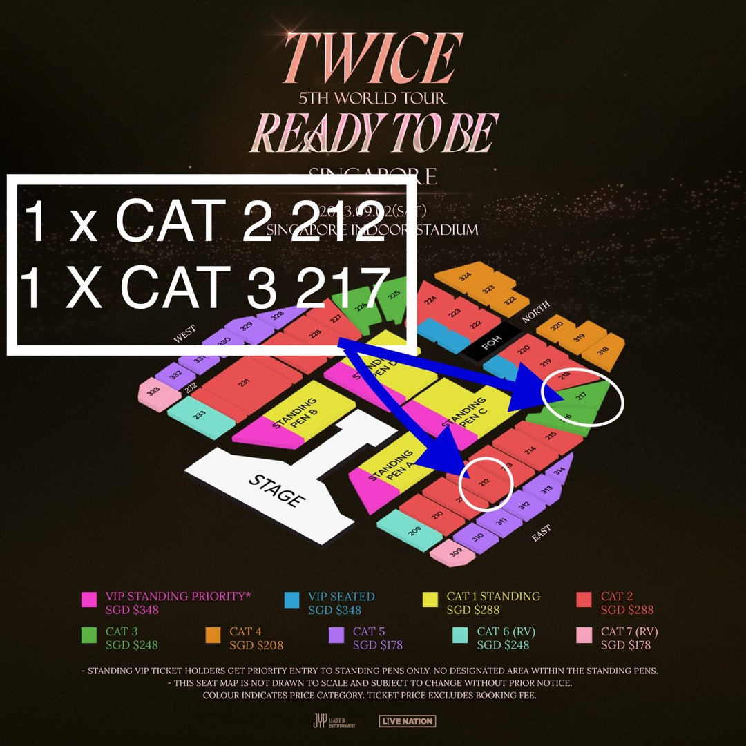 Twice Concert Cat 2 & 3 concert tickets, Tickets & Vouchers, Event ...