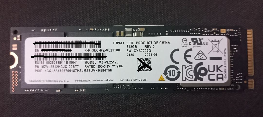 Three (3) 512GB OEM NVMe SSDs, Computers & Tech, Parts & Accessories ...