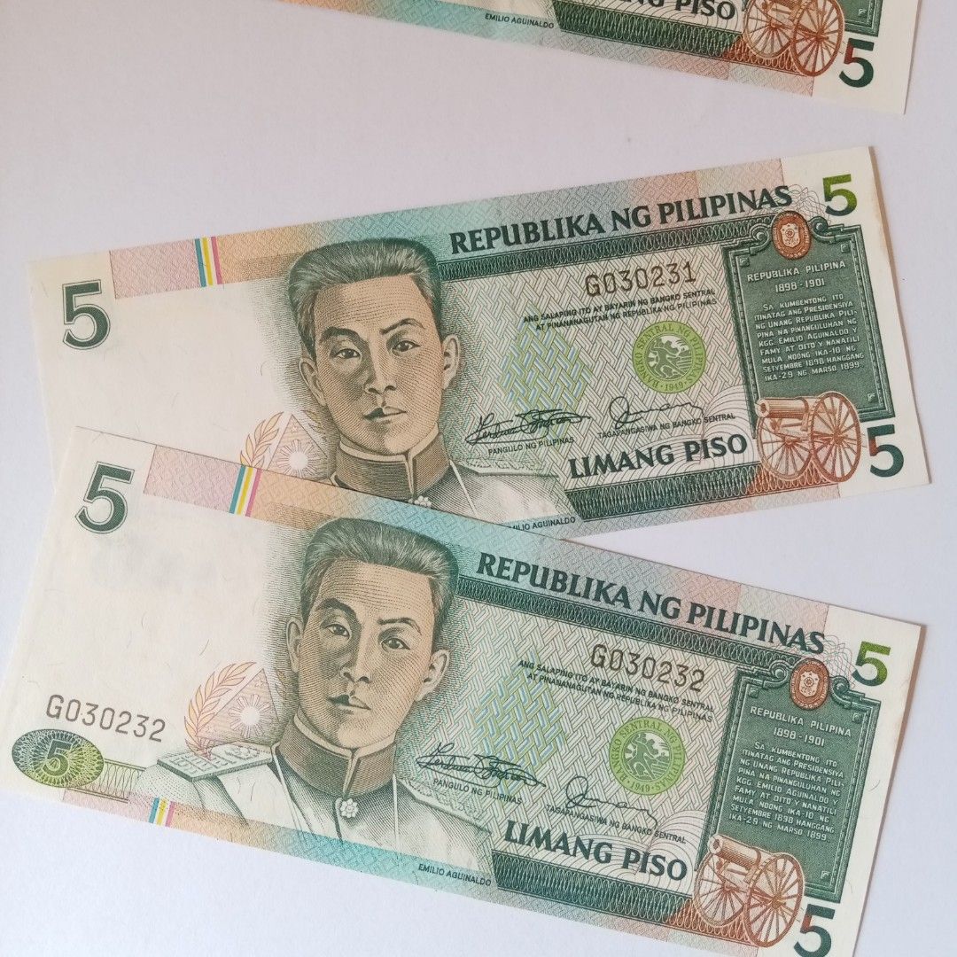 UNCIRCULATED 5 PESO BILL, Hobbies & Toys, Memorabilia & Collectibles ...
