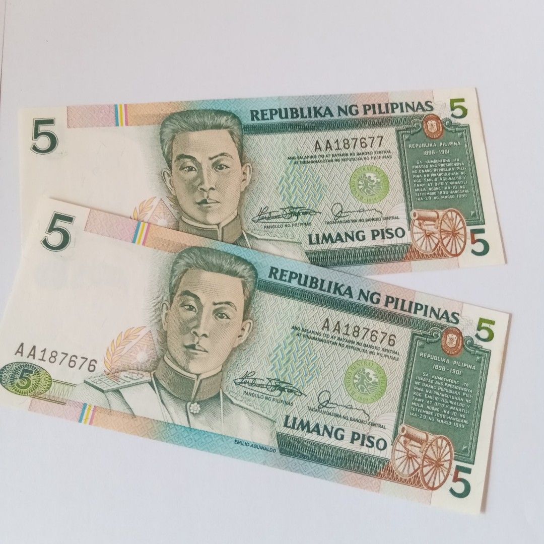 UNCIRCULATED 5 PESO BILL, Hobbies & Toys, Memorabilia & Collectibles ...