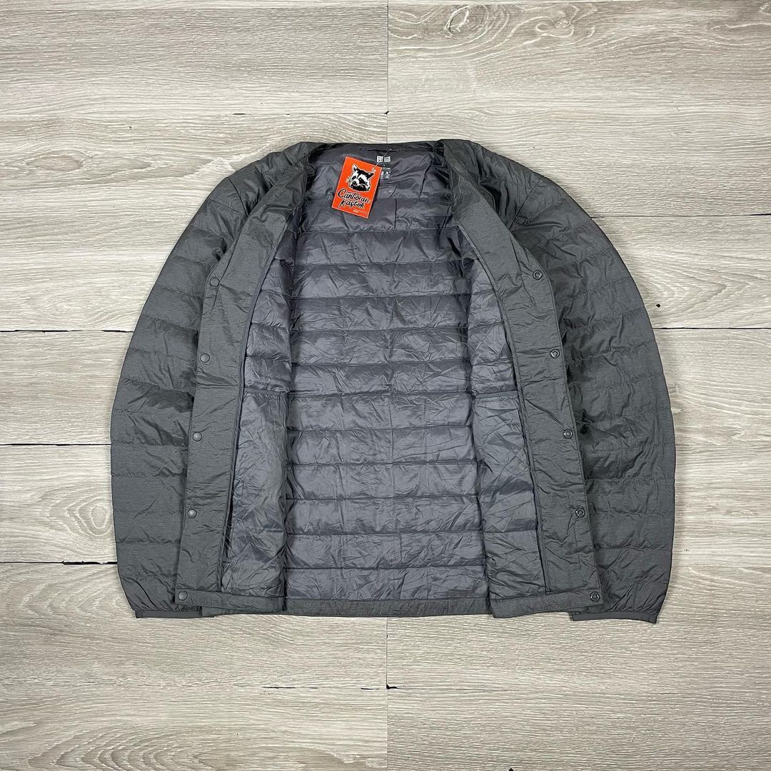 uniqlo padded down jacket MYJK50, Fesyen Pria, Pakaian , Atasan di ...