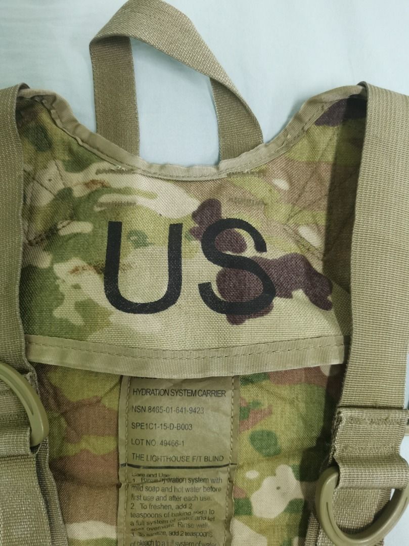 USGI MULTICAM MOLLE II HYDRATION CARRIER US MILITARY MC NO BLADDER, Men ...