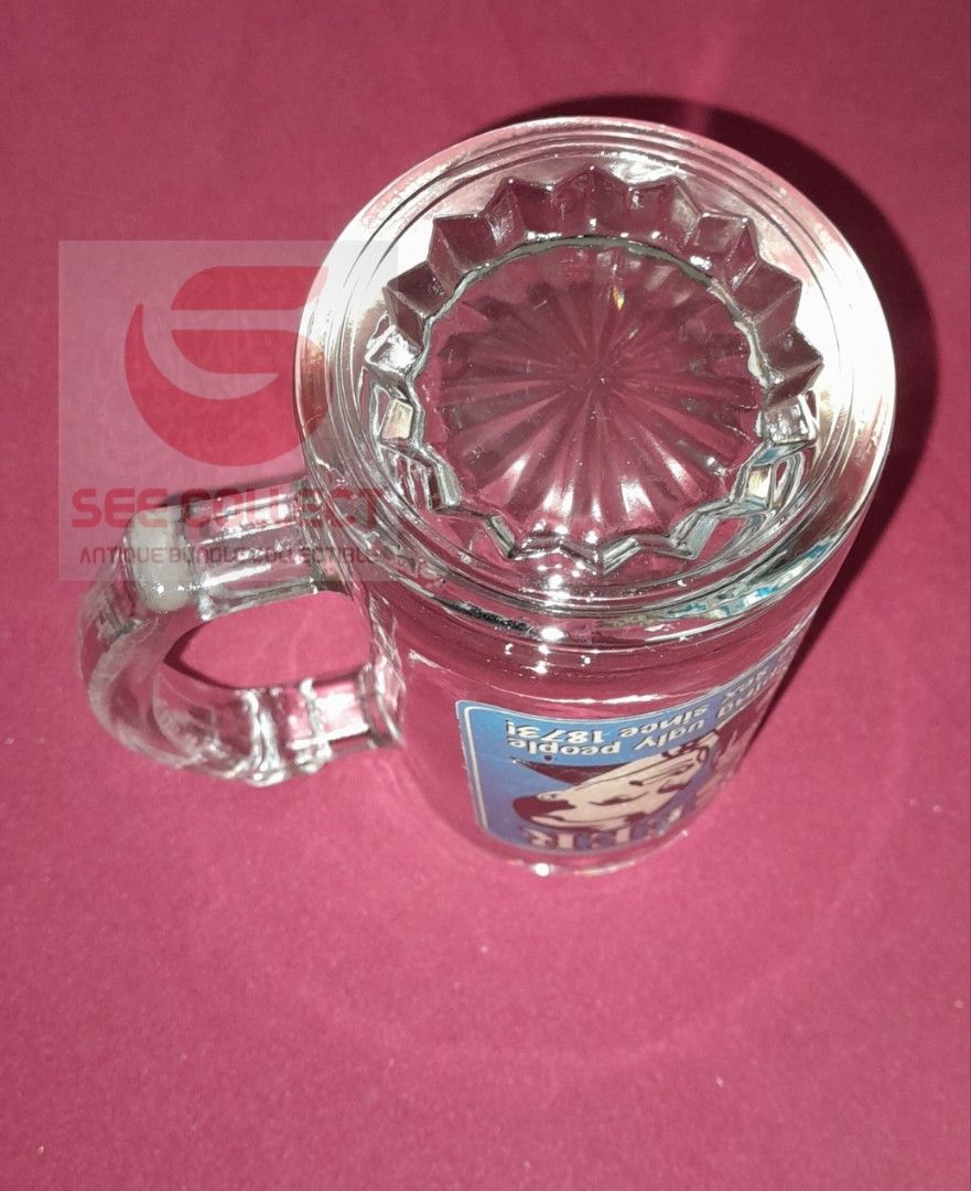 Vintage Glass Beer Mug with funny quotes, Hobbies & Toys, Collectibles ...