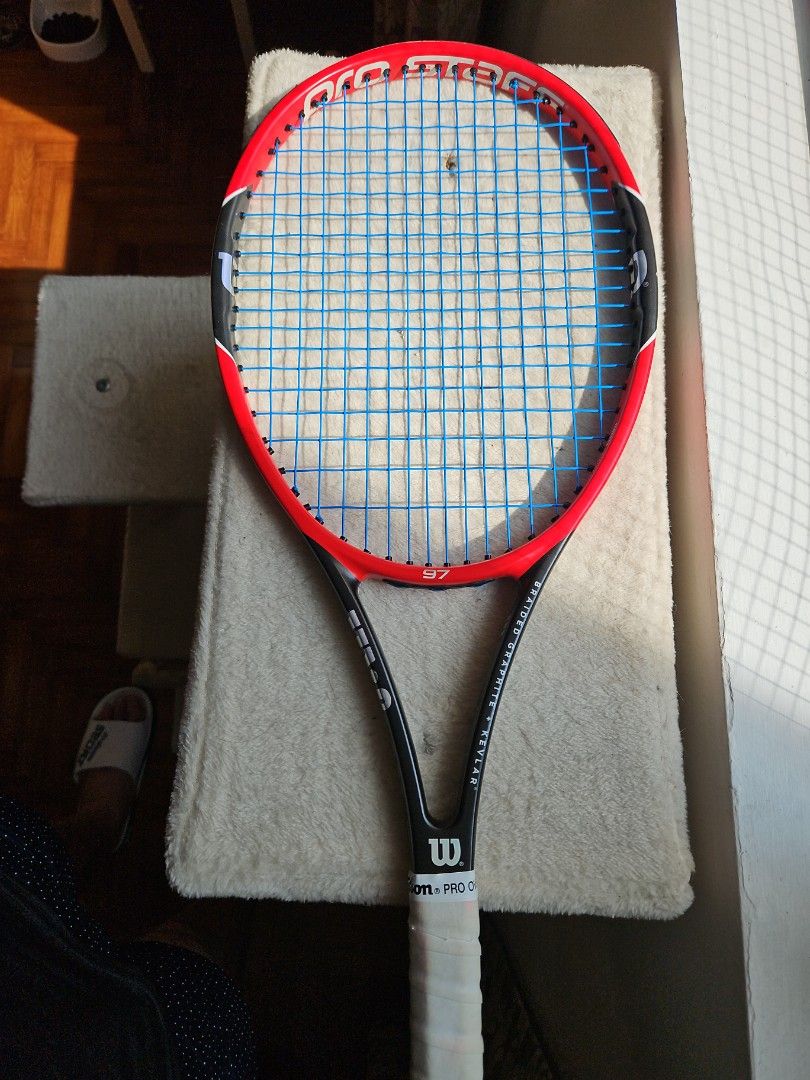 Wilson Pro Staff 97 v10, Sports Equipment, Sports & Games, Racket ...