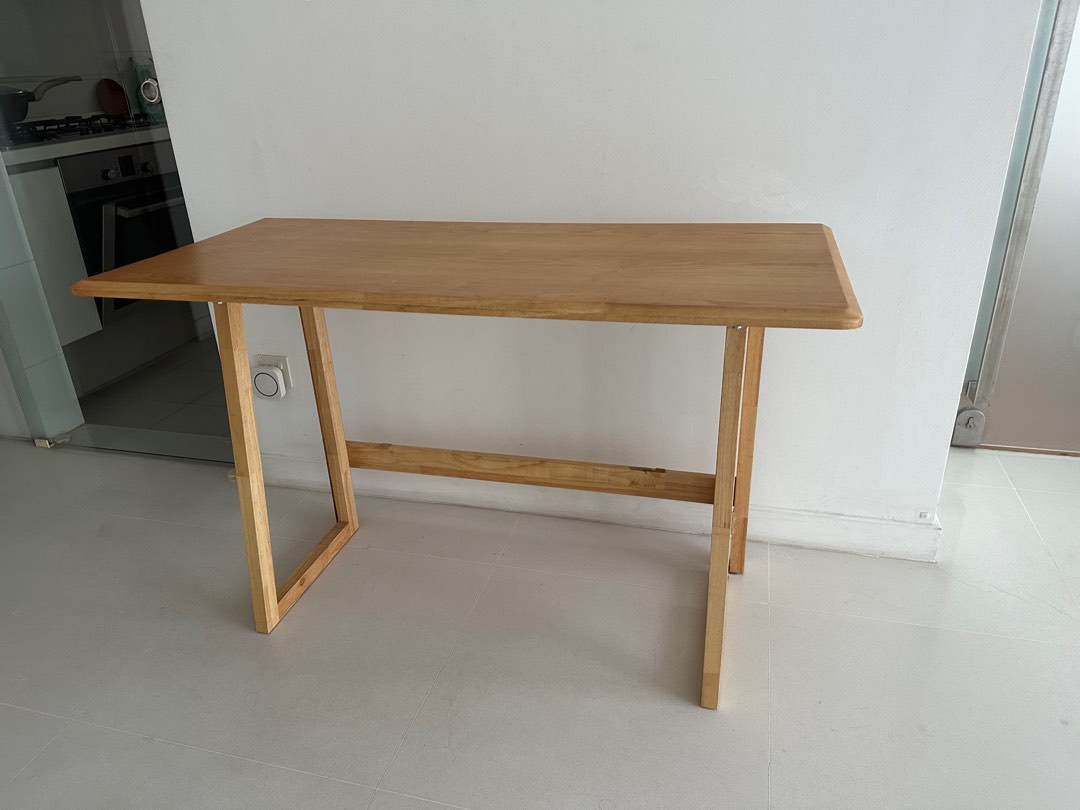 Wood foldable desk, Furniture & Home Living, Furniture, Tables & Sets ...