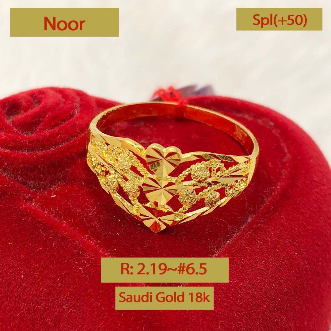 18k Saudi Gold Rings Noor on Carousell