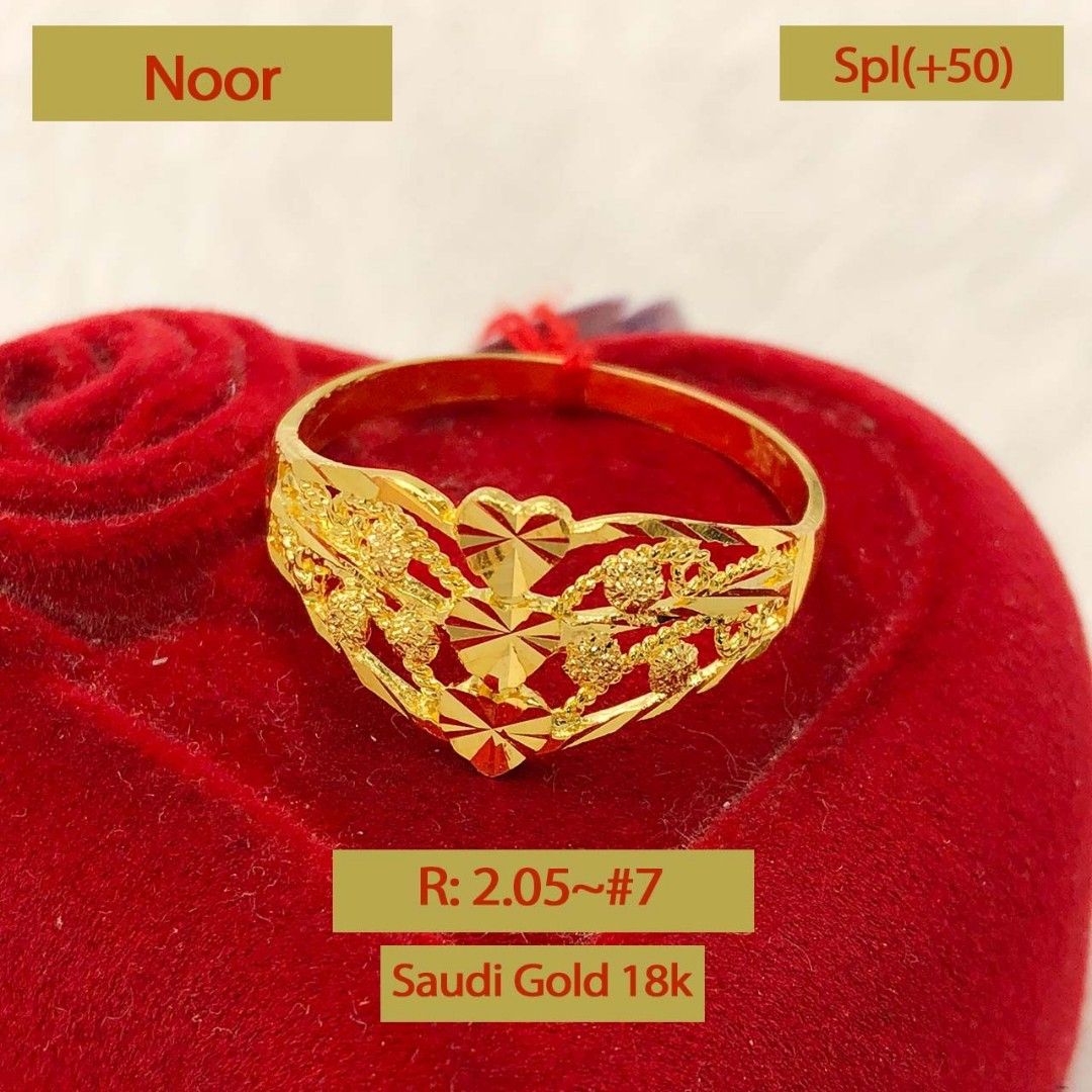 18k Saudi Gold Rings Noor on Carousell