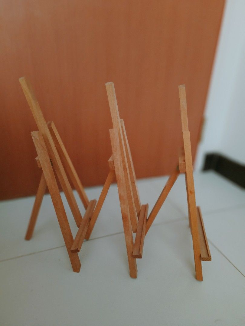 [3x] Wooden Easel Stand Painting Stand Art Display Handcrafts, Hobbies ...