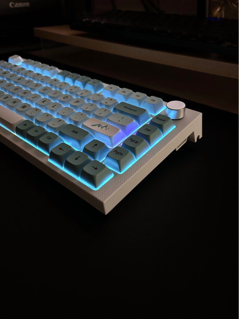 75% custom mechanical keyboard (Iceberg keycaps), Computers & Tech ...