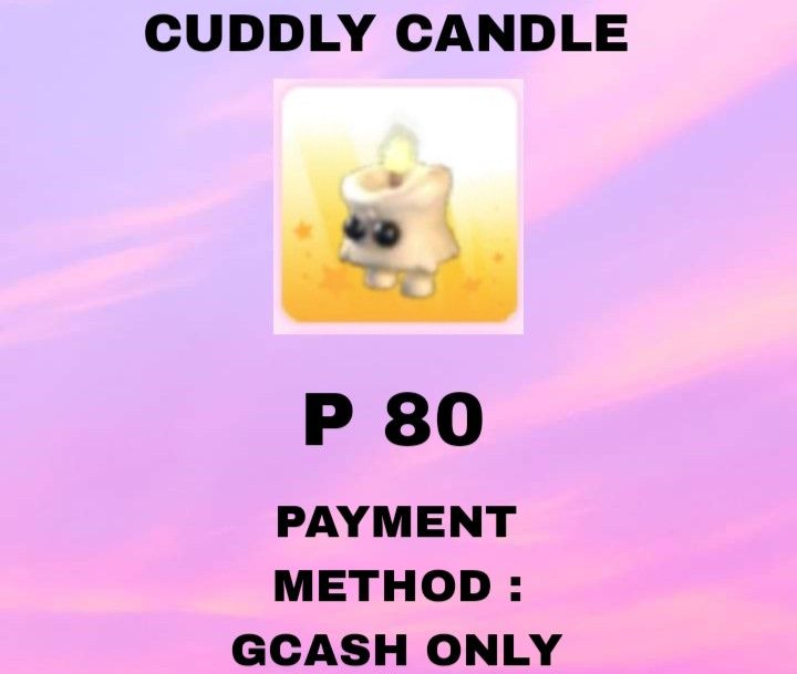 ADOPT ME PETS : CUDDLY CANDLE, Video Gaming, Gaming Accessories, In ...