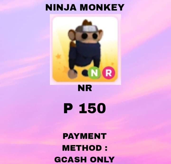ADOPT ME PETS | NR NINJA MONKEY, Video Gaming, Gaming Accessories, In ...