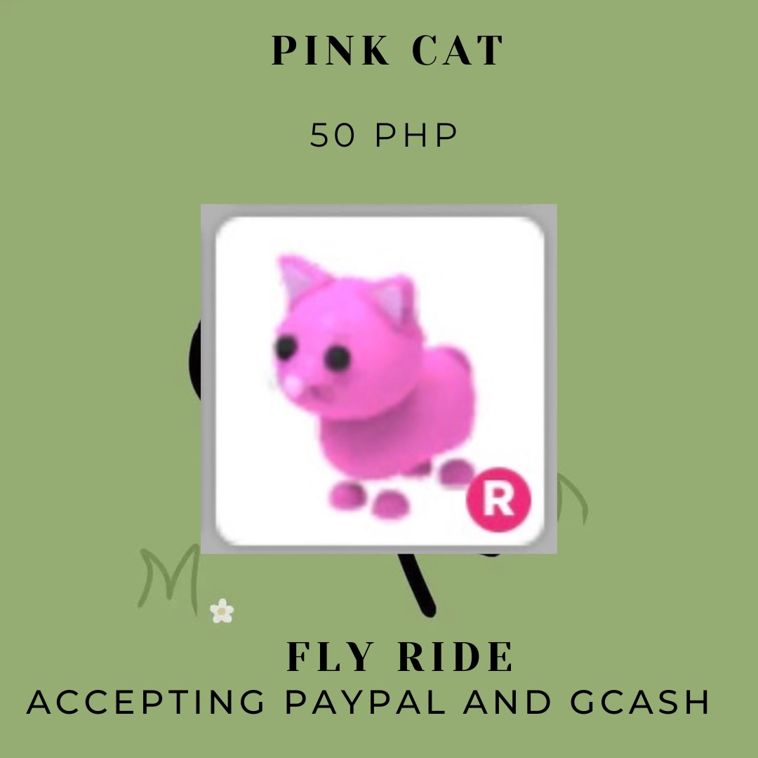 Adopt Me Pets | Pink Cat, Video Gaming, Gaming Accessories, In-Game ...