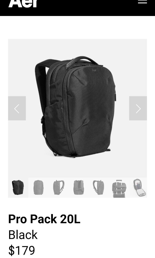 Aer Pro Pack 20L, Men's Fashion, Bags, Backpacks on Carousell