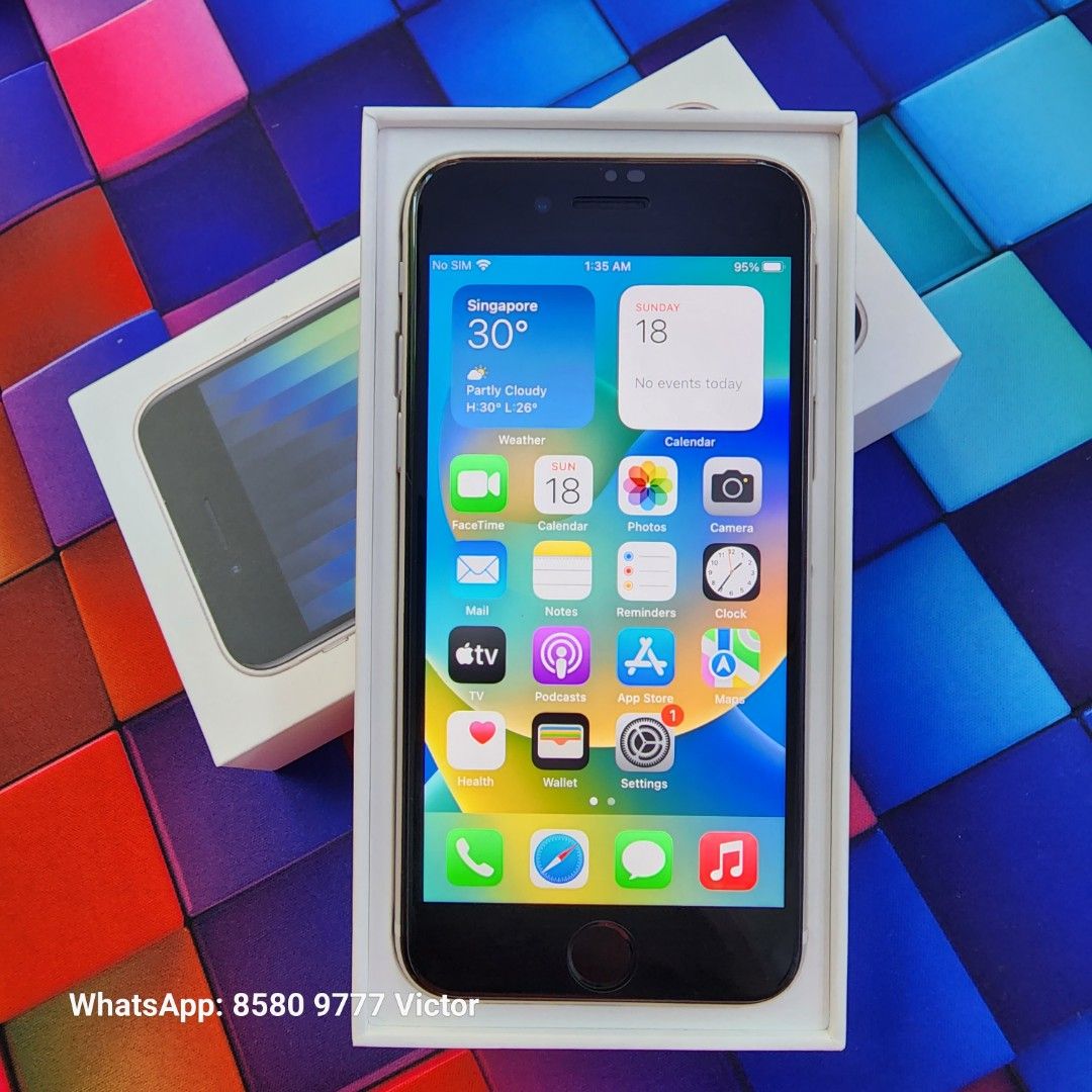 APPLE IPHONE SE 3 128GB (BATTERY HEALTH :87%) 100% ORIGINAL, Mobile Phones & Gadgets, Mobile ...