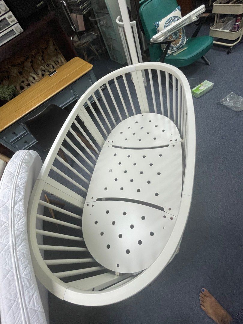 Stokke mini + oval cot 2 in 1 complete set, Babies & Kids, Baby Nursery ...