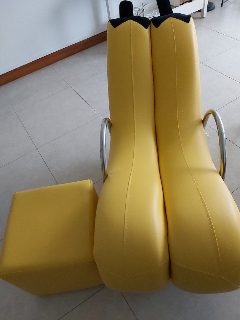 Banana rocking chair with ottoman, Furniture & Home Living, Furniture ...