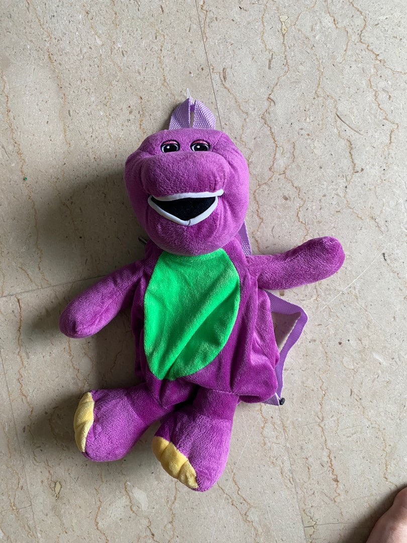 Barney back bag, Babies & Kids, Babies & Kids Fashion on Carousell