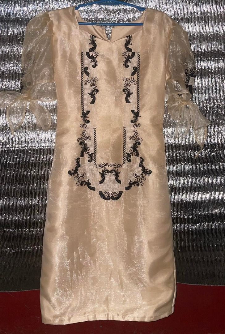 Beige/Cream Filipiniana Dress on Carousell