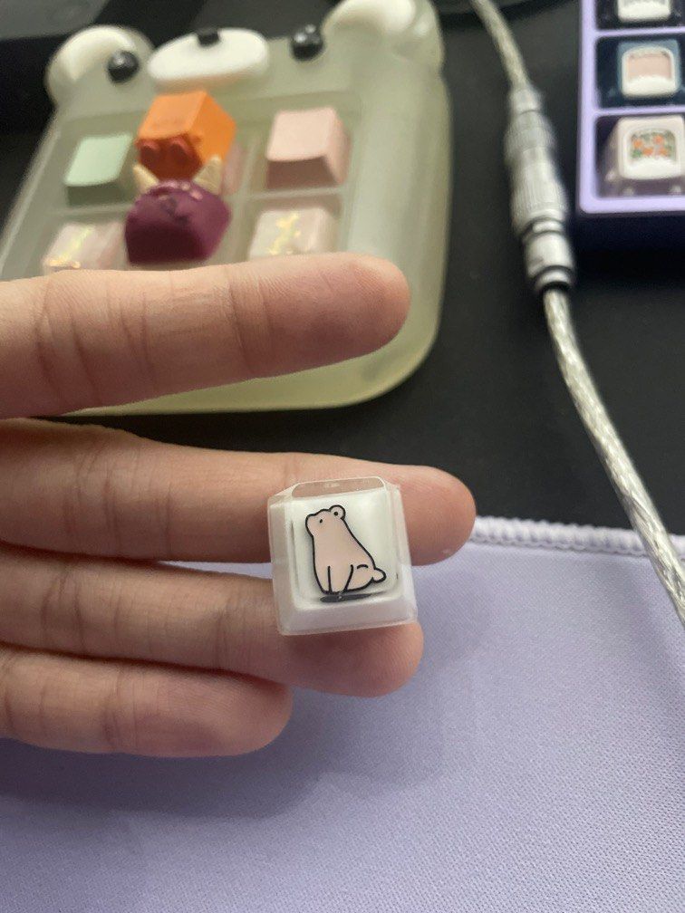 Bowbie Keycaps Bear65 Blank (pink) artisan, Computers & Tech, Parts ...