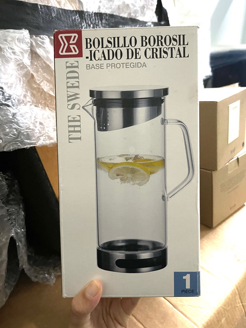 BRAND NEW GLASS WATER JUG CONTAINER, TV & Home Appliances, Kitchen ...