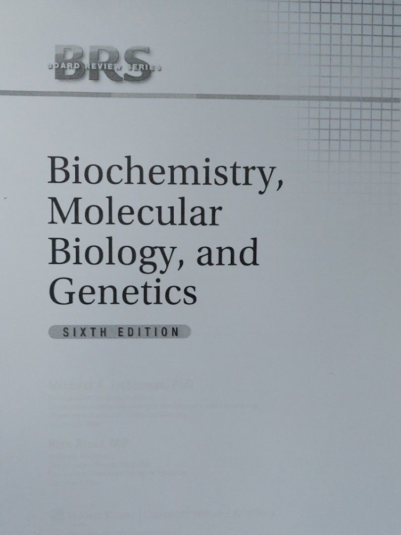 BRS Biochemistry, Molecular Biology, and Genetics 6th Edition, Hobbies ...