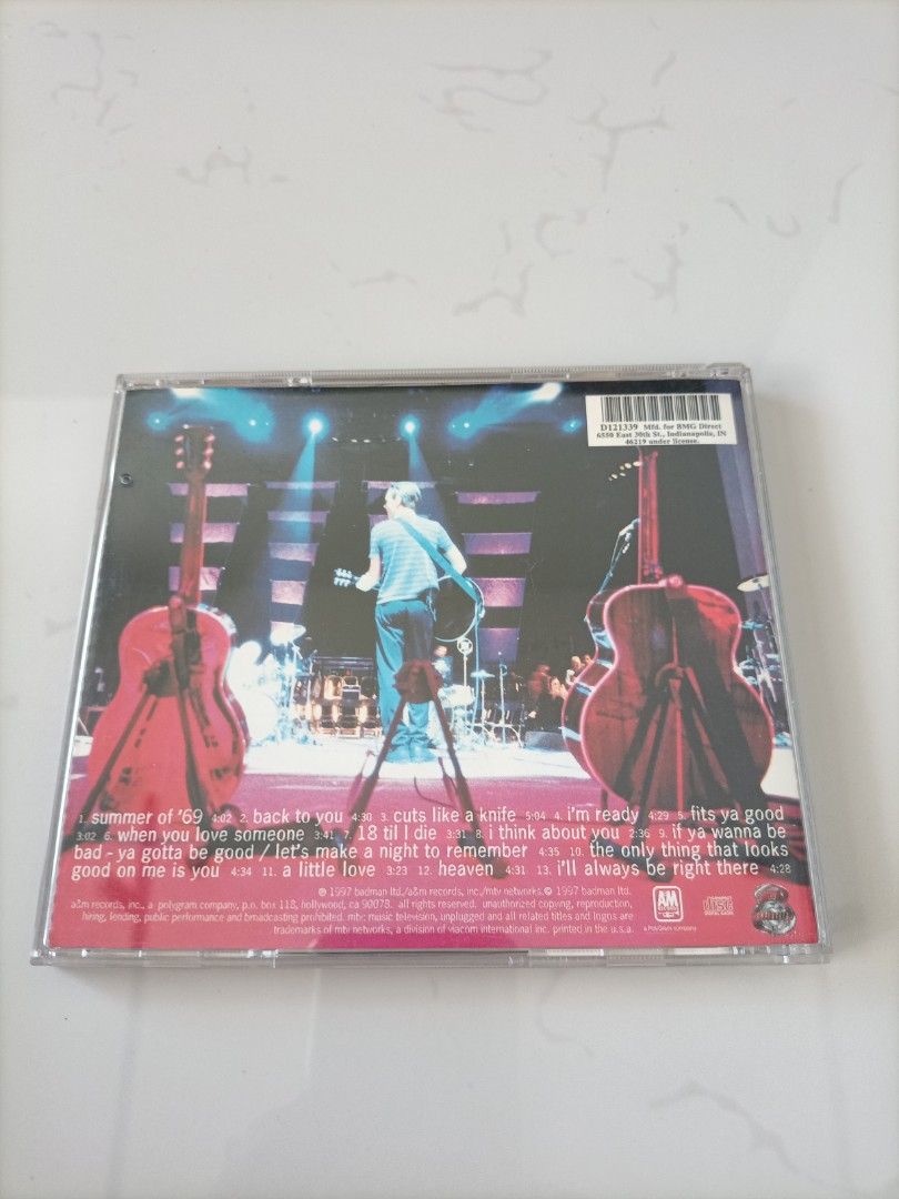 Bryan Adams Unplugged (CD) bo3, Hobbies & Toys, Music & Media, CDs & DVDs on Carousell