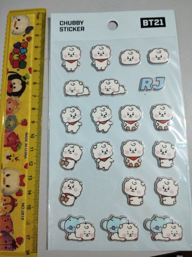 BT21 RJ line stickers, Hobbies & Toys, Memorabilia & Collectibles, K ...