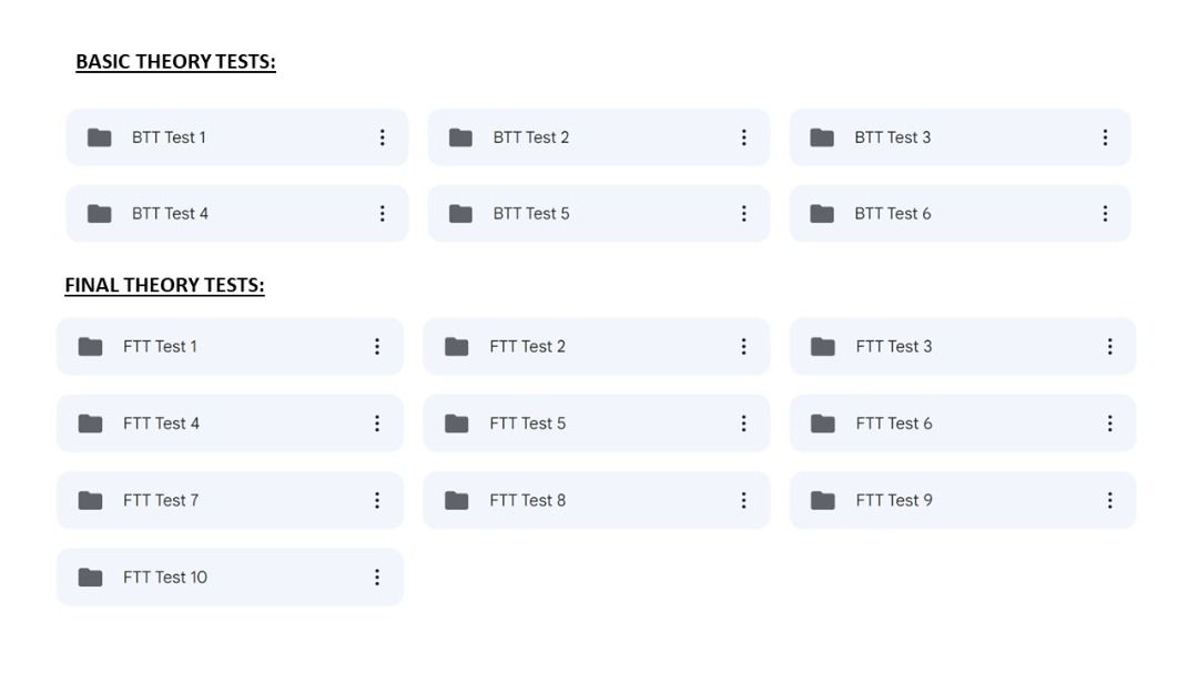 BTT & FTT - Basic Theory Test & Final Theory Test (Driving) - Qns with ...