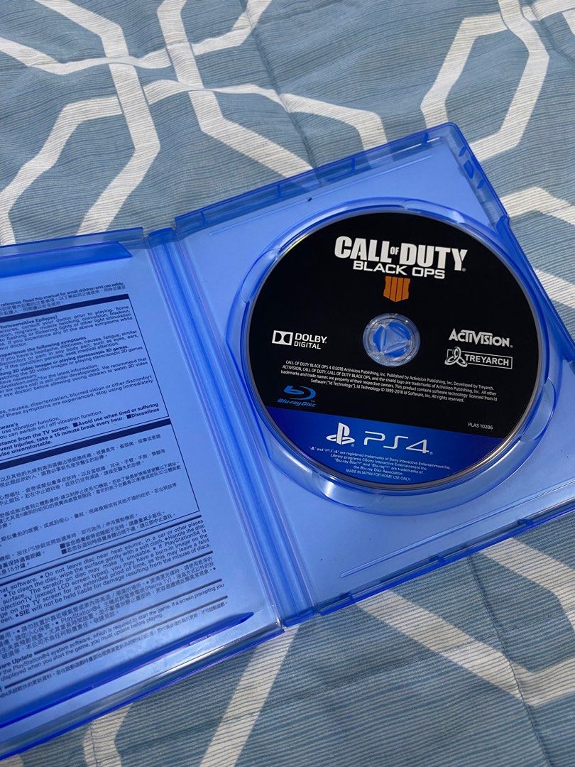 Call of Duty Black Ops 4 PS4 Game Disc, Video Gaming, Video Games ...