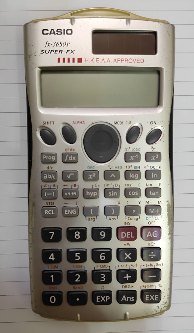 Casio Fx 3650p Calculator Hkeaa Approved 興趣及遊戲 手作＆自家設計 文具 Carousell