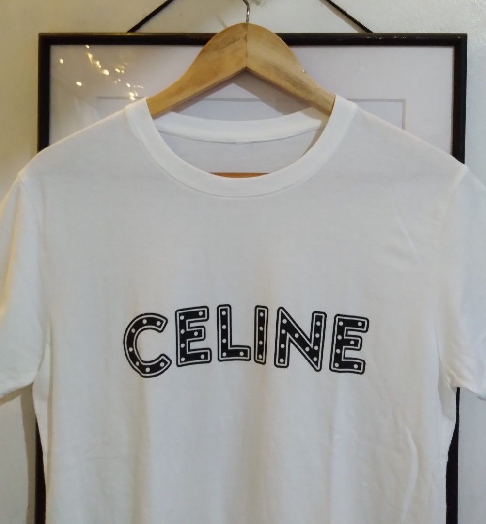 CELINE PRINTED TEESHIRT, Luxury, Apparel on Carousell