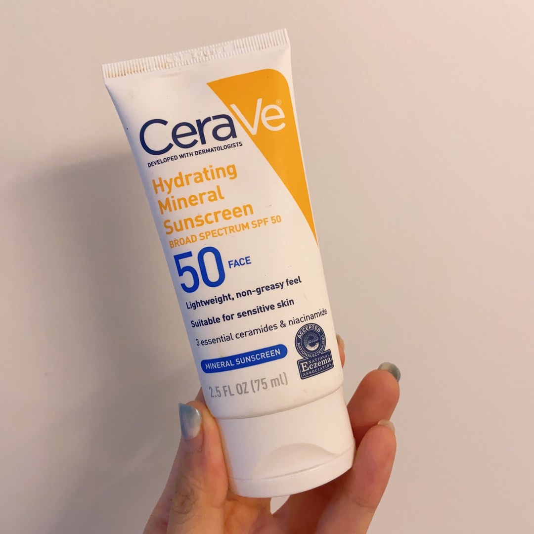 CeraVe Hydrating Mineral Sunscreen (Physical Sunscreen) SPF 50, Beauty ...