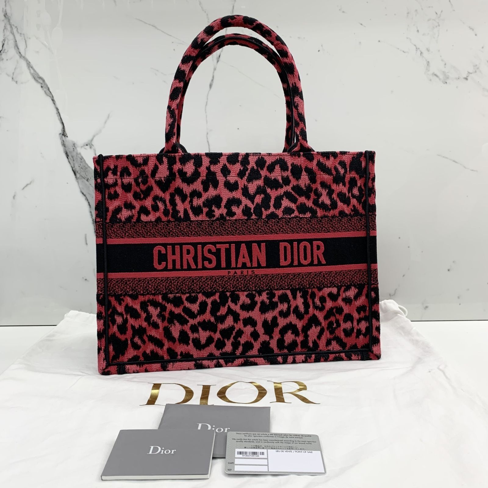 CHRISTIAN DIOR LEOPARD PINK MEDIUM BOOK TOTE BAG 237016591 WE, Luxury ...