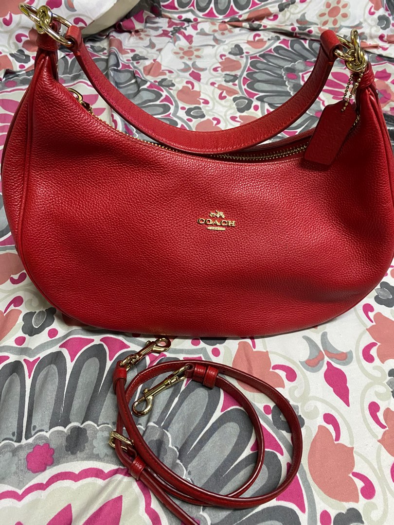 Coach hobo red bag 2 way on Carousell
