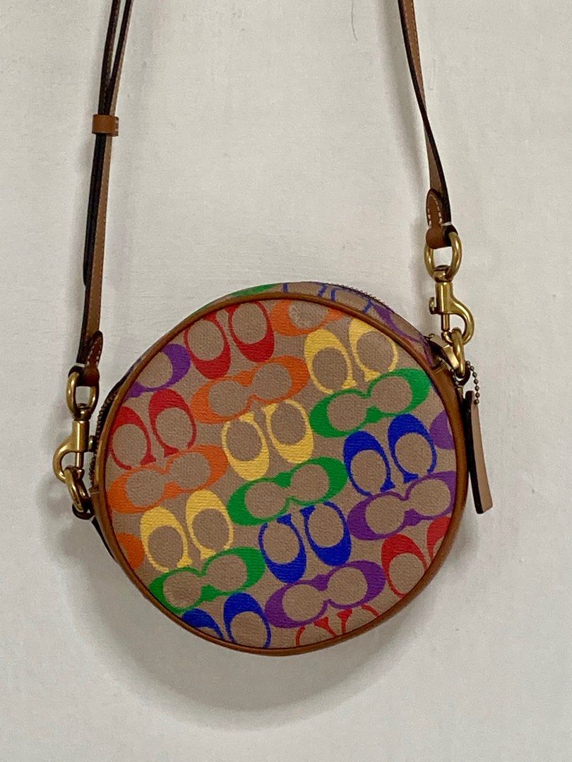 Coach round crossbody bag (pride version), Men's Fashion, Bags, Sling ...