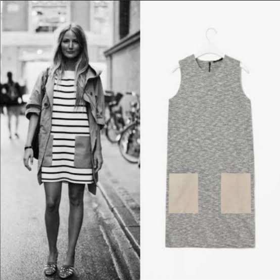 COS grey marl/ leather dress, Women's Fashion, Dresses & Sets, Dresses ...