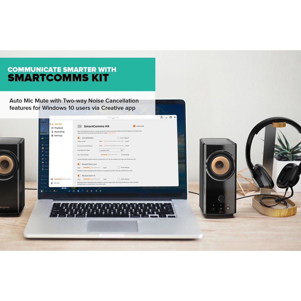 CREATIVE T60 2.0 Compact Hi-Fi Desktop Speakers with Clear Dialog and ...