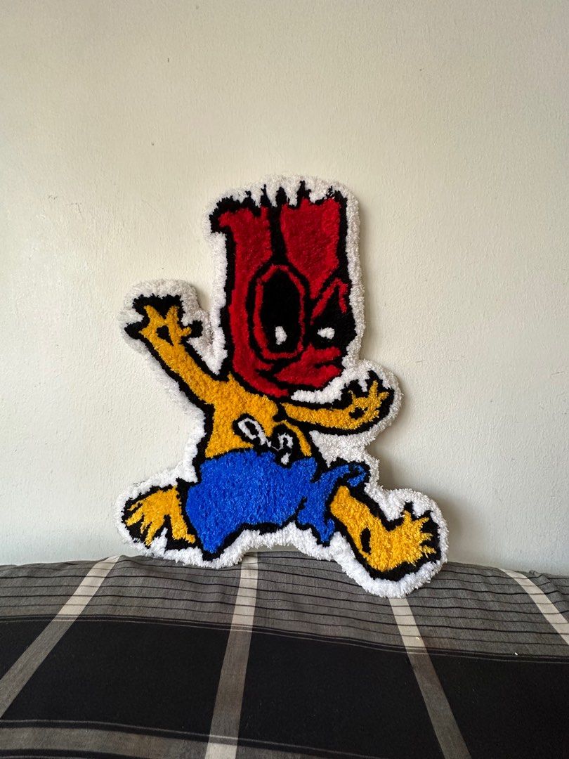Deadpool Bart The Simpson tufted rug, Hobbies & Toys, Stationery ...