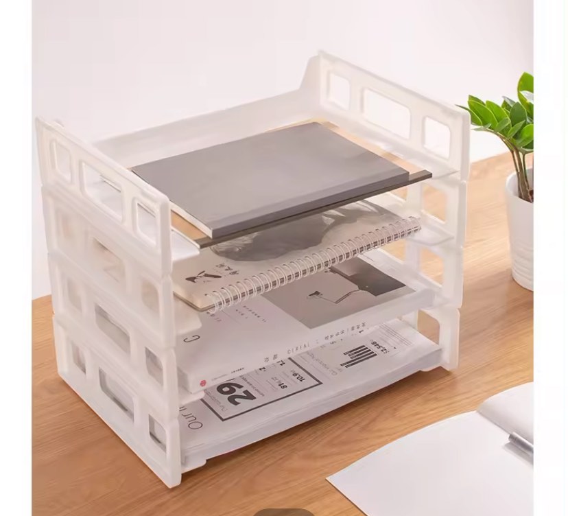 Desktop Files Storage Box Plastic Letter Tray, Furniture & Home Living ...