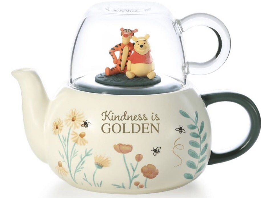 Disney Winnie Pooh tea pot with glass cup, Furniture & Home Living ...