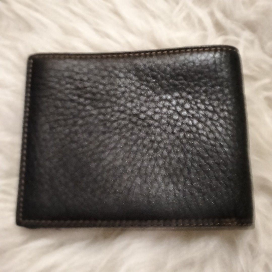 Dompet lipat Pria Kulit jeruk Hitam, Fesyen Pria, Tas & Dompet , Dompet ...