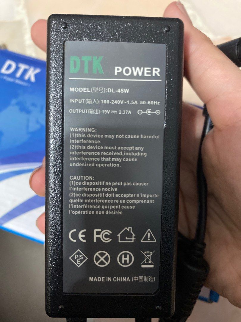 DTK AC adapter model: DL-45W, Computers & Tech, Parts & Accessories ...